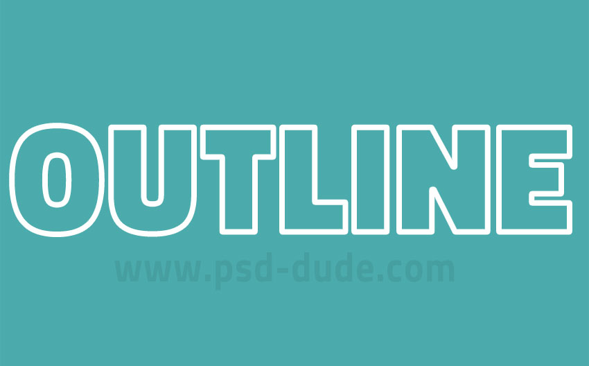 How To Outline Text Shapes Images In Photoshop