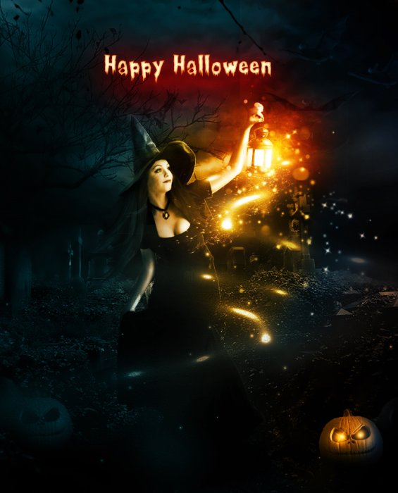 Halloween Night Witch Photoshop Manipulation Tutorial Halloween Night Witch Photoshop Manipulation Tutorial