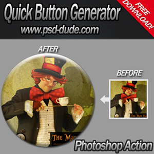 Button Generator with Photoshop Action | PSDDude
