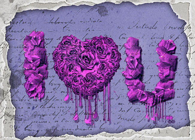 Rose Petals Floral Text Effect Photoshop Tutorial