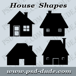 House Photoshop Shapes | PSDDude