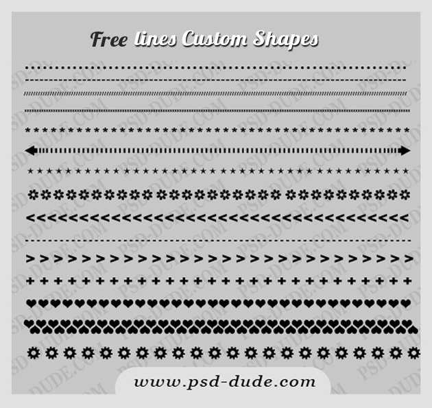 Line Shapes For Photoshop PSDDude